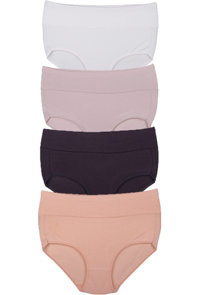 Vanilya Secret Yüksek Bel Toparlayıcı Pamuk 4 Lü Paket