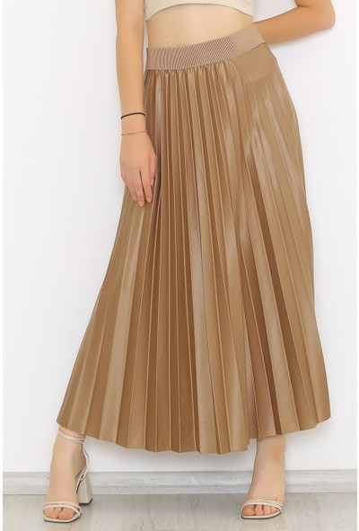 İlkecim Butik Pileli Etek Sütlükahve 9819.1621. İlkecim Butik Pileli Etek Sütlükahve 9819.1621.