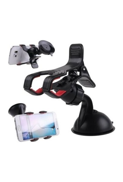 Xnews Kıskaçlı Vantuzlu Araç Içi Telefon Tutucu-