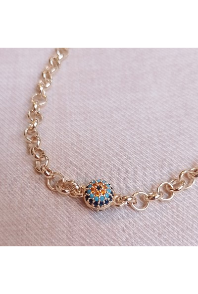 Cosita Zirkon Çift Taraflı Top Nazarlık Kolye 40 cm Cosita Zirkon Çift Taraflı Top Nazarlık Kolye 40 cm