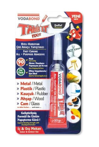 Vodabond Hızlı Yapıştırıcı Jel Kıvamlı 5gr Vodabond Hızlı Yapıştırıcı Jel Kıvamlı 5gr
