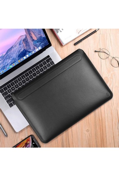 Fibaks Apple Macbook 16.2 2021 Uyumlu Pu Deri Standlı Mıknatıslı Kapaklı Laptop Çantası Mosepad Fibaks Apple Macbook 16.2 2021 Uyumlu Pu Deri Standlı Mıknatıslı Kapaklı Laptop Çantası Mosepad