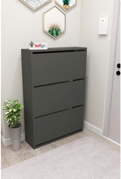 Bofigo Düşer Kapak Kayar Raflı 3 Bölmeli Ayakkabılık Bofigo Düşer Kapak Kayar Raflı 3 Bölmeli Ayakkabılık