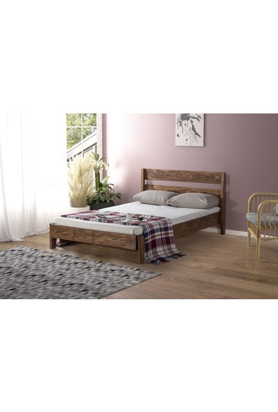 Modimo Kraz Ahşap Karyola-Ceviz