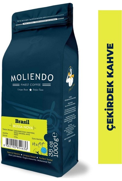 Moliendo Brasil Bossa Nova Yöresel Kahve Çekirdek Kahve 1000 g
