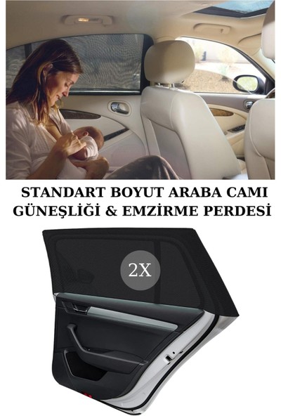 Waaien 2'li Araba Yan Cam Güneşlik Oto Perdesi Araç Aksesuarı Waaien 2'li Araba Yan Cam Güneşlik Oto Perdesi Araç Aksesuarı