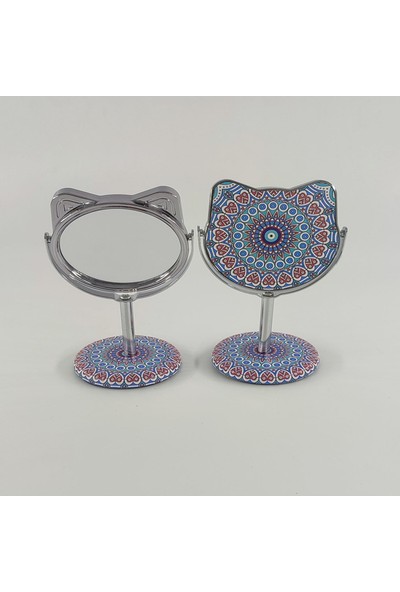 Tedz Collection Mordino Mavi Nazarlıklı Kedi Model Masa Aynası Tedz Collection Mordino Mavi Nazarlıklı Kedi Model Masa Aynası