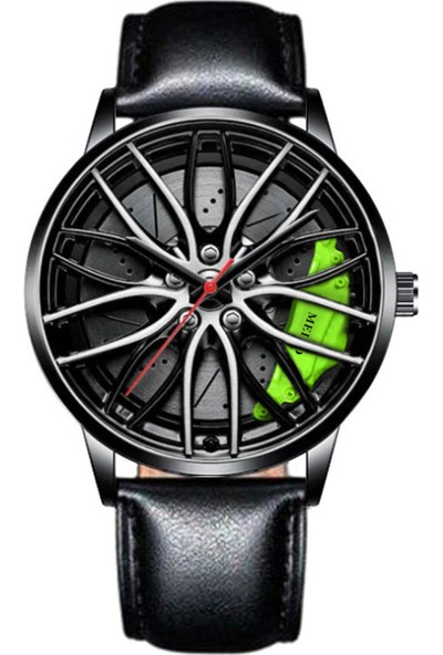 Wonderful Day Tekerlek Kadranlı Erkek Kuvars Saat - Yeşil (Yurt Dışından)