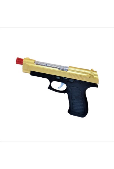Kahraman Oyuncak Işıklı Sesli Tabanca Siyah Gold Pilli 20CM Kahraman Oyuncak Işıklı Sesli Tabanca Siyah Gold Pilli 20CM