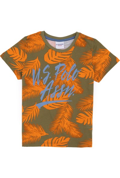 U.S. Polo Assn. Erkek Çocuk Haki T-Shirt 50253239-VR027 U.S. Polo Assn. Erkek Çocuk Haki T-Shirt 50253239-VR027