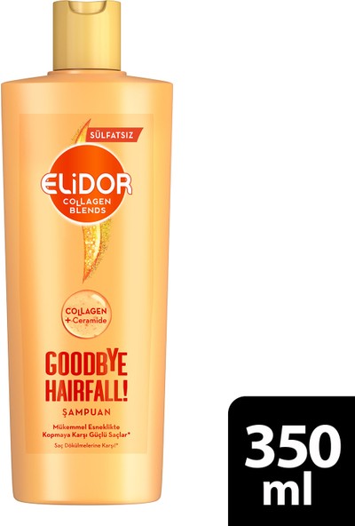 Elidor Collagen Blends Sülfatsız Saç Bakım Şampuanı Goodbye Hairfall Saç Dökülmelerine Karşı 350 ml Elidor Collagen Blends Sülfatsız Saç Bakım Şampuanı Goodbye Hairfall Saç Dökülmelerine Karşı 350 ml