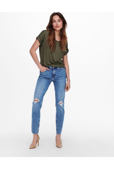 Only 15106662 0 Yaka Basic Bayan Body - Acik Haki