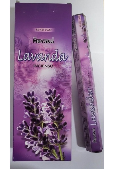 Mavana Lavanta Kokulu Tütsü 20 Çubuk