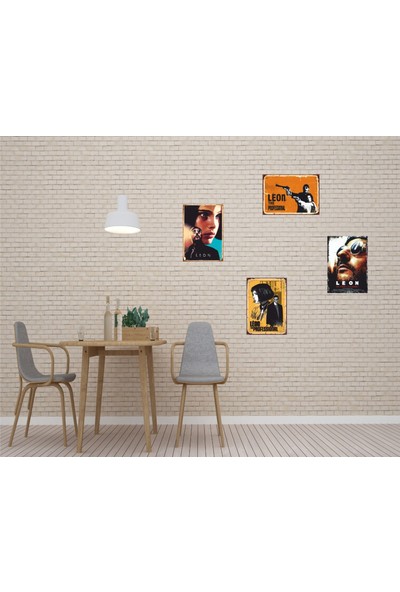 Papri Reklam Leon Film 4'lü Set Tablo