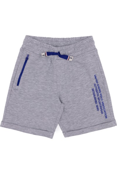 U.S. Polo Assn. Erkek Çocuk Gri Melanj Örme Şort 50248433-VR086