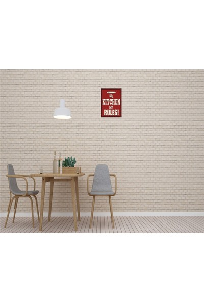 Papri Reklam Kırmızı Özel Tasarım Tekli Tablo