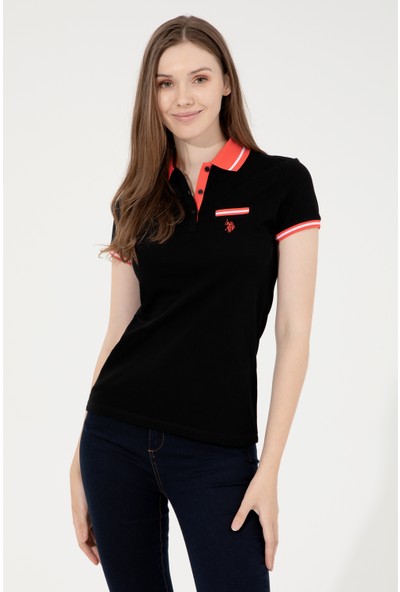 U.S. Polo Assn. Kadın Siyah T-Shirt 50248051-VR046