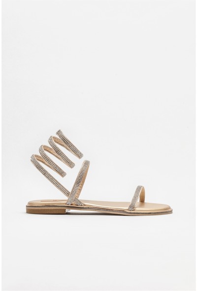 Elle Shoes Gold Kadın Düz Sandalet