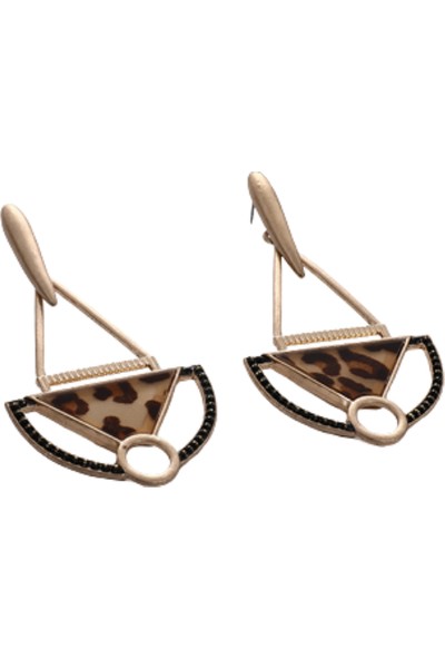 Huaxia Zirkon Etnik Model Kadın Küpe - Bronz (Yurt Dışından)