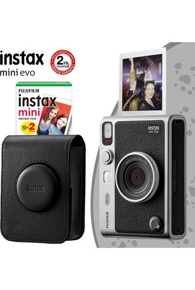 Instax Mini Evo Siyah Fotoğraf Makinası ve Seti 4 Instax Mini Evo Siyah Fotoğraf Makinası ve Seti 4