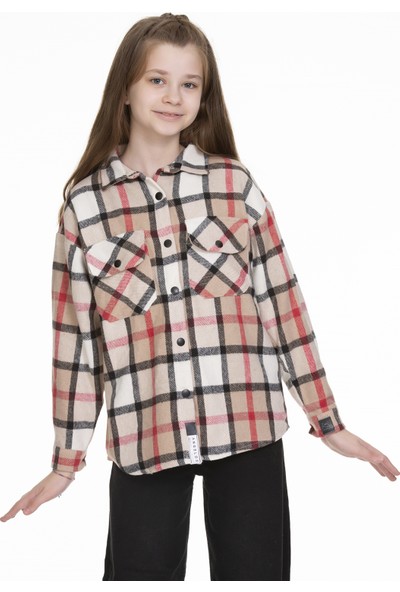 Angelos Girls Kız Çocuk Ekose Gömlek 9-14 Yaş LX148