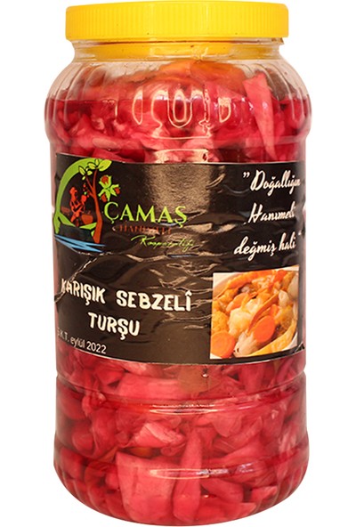Çamaş Hanımeli Kooperatifi Karışık Sezeli Turşu 3 kg Çamaş Hanımeli Kooperatifi Karışık Sezeli Turşu 3 kg