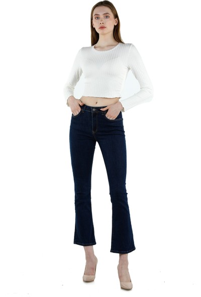 Açelya Kadın Ispanyol Paça Skinny Denim Jeans Açelya Kadın Ispanyol Paça Skinny Denim Jeans