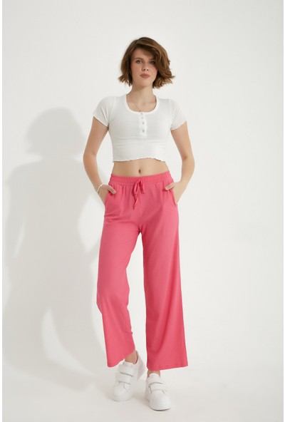 Açelya Kadın Bağcıklı Geniş Paça Pantolon