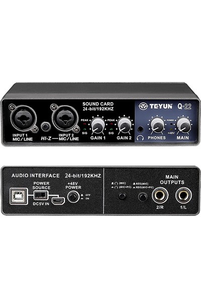 Teyun Profesyonel USB Kayıt Ses Kartı