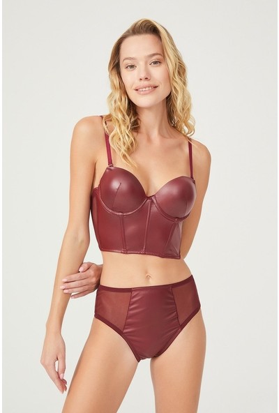 Rapapa Kadın Deri Dolgulu Bralet Takım 667-