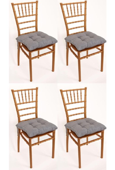 Elgin Home Collection Dekoratif Pofidik Sandalye Minderi // Bağcıklı 40 x 40 cm cm 4 Adet Elgin Home Collection Dekoratif Pofidik Sandalye Minderi // Bağcıklı 40 x 40 cm cm 4 Adet