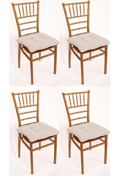 Elgin Home Collection Dekoratif Pofidik Sandalye Minderi // Bağcıklı 40 x 40 cm cm 4 Adet Elgin Home Collection Dekoratif Pofidik Sandalye Minderi // Bağcıklı 40 x 40 cm cm 4 Adet