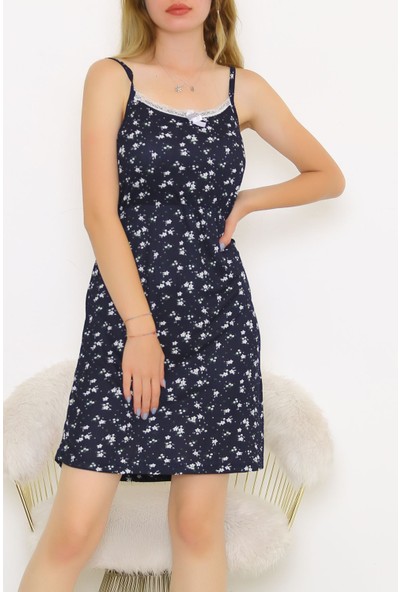 Depoxml Baskılı Gecelik Elbise Laciçiçekli - 9228.1287. Depoxml Baskılı Gecelik Elbise Laciçiçekli - 9228.1287.