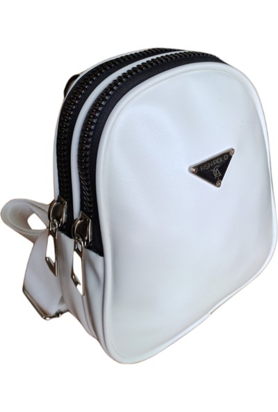 ASN POLO Beyaz Soft Deri Çapraz Vücut Çantası