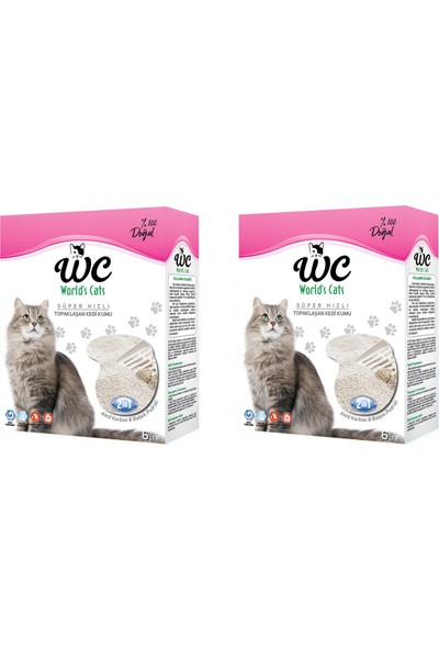 Worlds Cats Aktif Karbonlu ve Bebek Pudrası Kokulu Topaklanan Kedi Kumu 6 Lt x 2 Adet Worlds Cats Aktif Karbonlu ve Bebek Pudrası Kokulu Topaklanan Kedi Kumu 6 Lt x 2 Adet