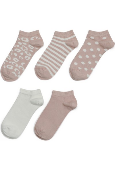 Polaris Leo 5 Lı Ptk-W 2fx Pembe Kadın 5'li Patik Çorap