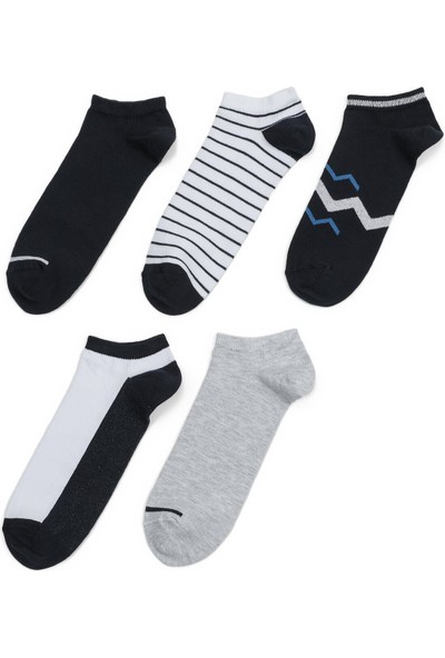 Polaris Zıkzak 5 Lı Ptk-M 2fx Lacivert Erkek 5'li Patik Çorap Polaris Zıkzak 5 Lı Ptk-M 2fx Lacivert Erkek 5'li Patik Çorap