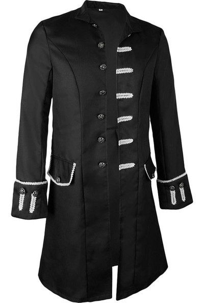 Malory Erkek Punk Retro Mont Steampunk Uzun Kollu Ceket Ortaçağ Kostüm Cosplay Xl Siyah (Yurt Dışından) Malory Erkek Punk Retro Mont Steampunk Uzun Kollu Ceket Ortaçağ Kostüm Cosplay Xl Siyah (Yurt Dışından)