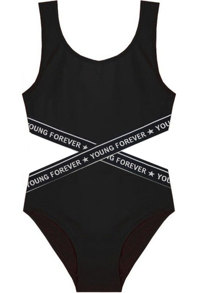 Deep Beach Siyah-Beyaz Kız Çocuk Mayokini DB200568CM