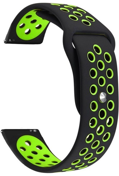Markacase Polar Ignite 2 Için Delikli Spor Silikon Kordon Siyah Yeşil Markacase Polar Ignite 2 Için Delikli Spor Silikon Kordon Siyah Yeşil
