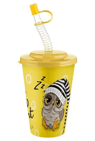 Hediyelik Avm Desenli Pipetli ve Kapaklı Çocuk İçecek Bardağı Hediyelik Avm Desenli Pipetli ve Kapaklı Çocuk İçecek Bardağı