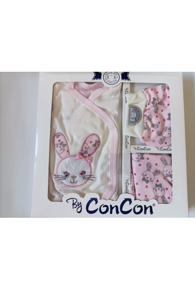 Baby Blue Babyblue Kutulu Hediyelik Oynar Gözlü Organik Pamuklu Hastane Çıkış 5li Zıbın Seti