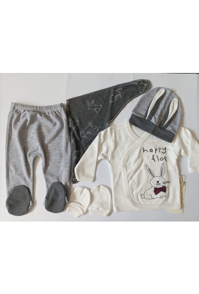 Baby Blue 5 Li Zıbın Takımı Fularlı Şapkalı Eldivenli %100 Organik Pamuklu Antialerjik Baby Blue 5 Li Zıbın Takımı Fularlı Şapkalı Eldivenli %100 Organik Pamuklu Antialerjik