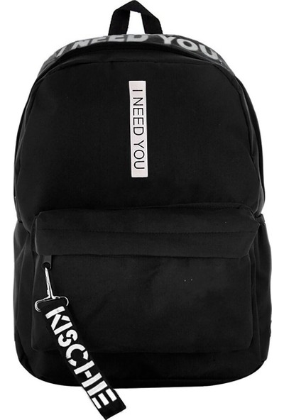 Kische Sırt Çantası Yazı Detaylı Okul Spor Çanta I Need You
