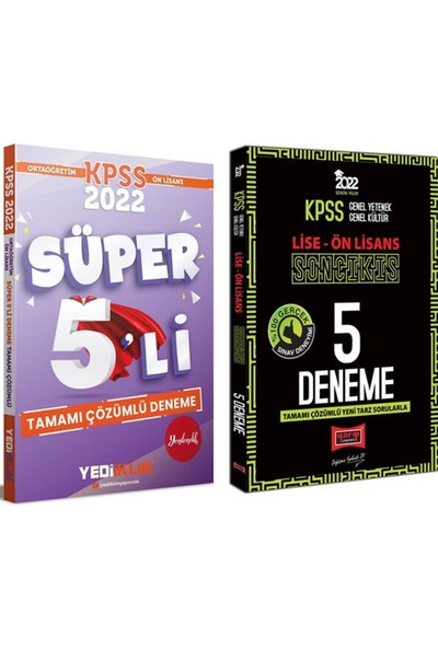 2022 Kpss Lise ve Önlisans Tamamı Çözümlü 5 Li Karma Deneme Yargı+Yediiklim 2022 Kpss Lise ve Önlisans Tamamı Çözümlü 5 Li Karma Deneme Yargı+Yediiklim