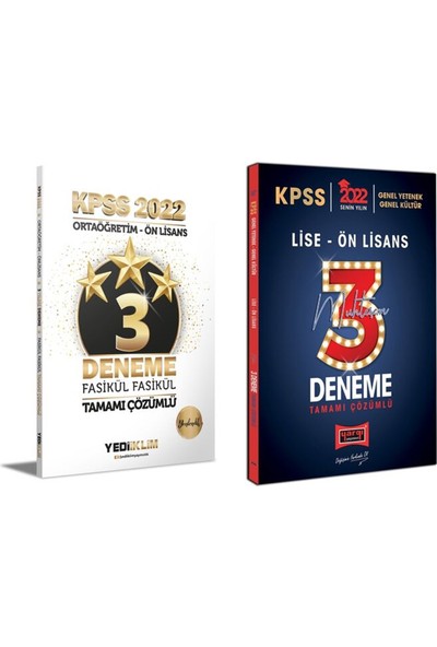 2022 Kpss Lise ve Önlisans Tamamı Çözümlü 3 Lü Karma Deneme Yargı+Yediiklim 2022 Kpss Lise ve Önlisans Tamamı Çözümlü 3 Lü Karma Deneme Yargı+Yediiklim