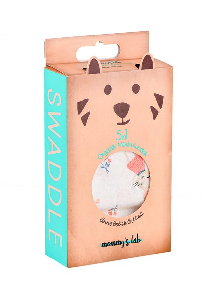 Mommyslab 5in1 Müslin Organik Kundak & Anne Bebek Örtüsü 120X120 Set - Tavşan Kız Mommyslab 5in1 Müslin Organik Kundak & Anne Bebek Örtüsü 120X120 Set - Tavşan Kız