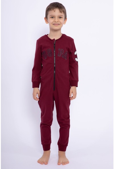 U.S. Polo Assn. U.s. Polo Assn Erkek Çocuk Fermuarlı Açık Bordo Tulum U.S. Polo Assn. U.s. Polo Assn Erkek Çocuk Fermuarlı Açık Bordo Tulum