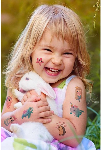 BP Tattoo Renkli Deniz Kızı Çocuk Dövmesi