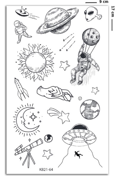 BP Tattoo Gezegenler Karışık Geçici Dövme